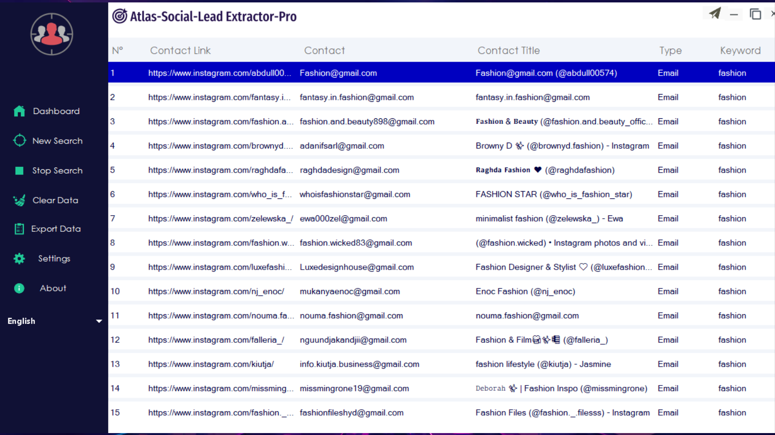 Atlas Lead Prospector - Unlimited Social Media Emails - phone Numbers Scraper by Social-Rocket